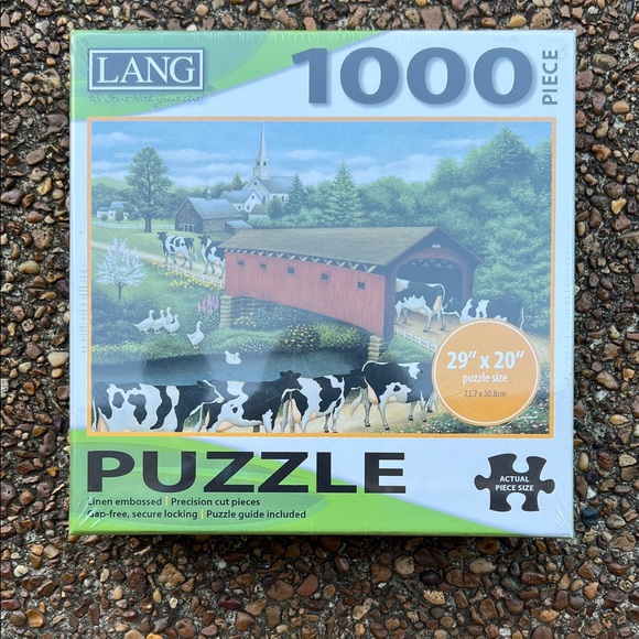 LANG | Games | Lang 00 Piece Puzzle With Countryside Scene Cows | Poshmark
